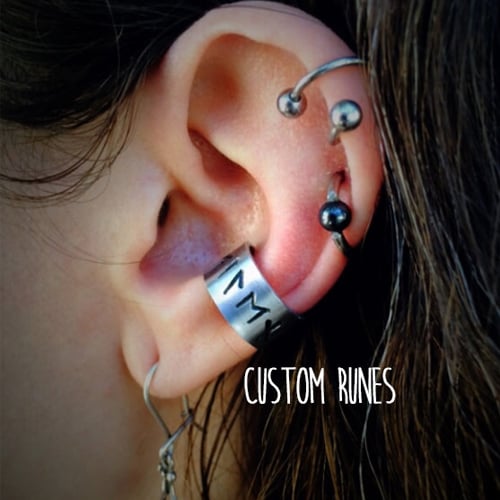 Rune Ear Cuff - Custom Runes - The Wicked Griffin