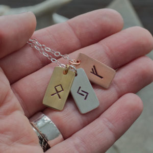 Rune Charms Necklace - Sterling Silver Chain - The Wicked Griffin