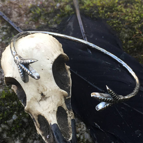 Torc Bracelet - Raven Claw - The Wicked Griffin