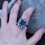 Ouroboros Ring - Jormungandr - Winged Serpent - Amethyst - The Wicked ...