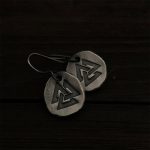 Valknut Earrings - Silver - The Wicked Griffin