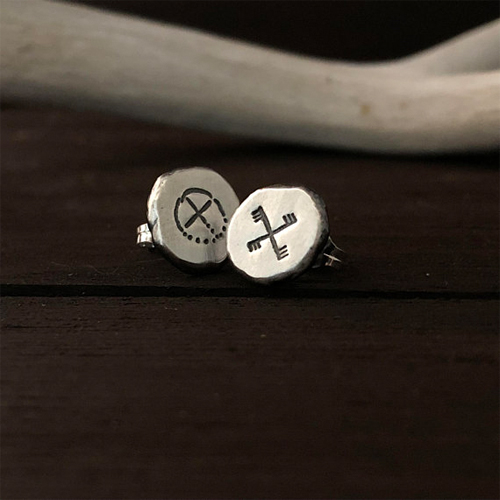 Vinca Symbol Earrings - Neolithic Jewelry - The Wicked Griffin