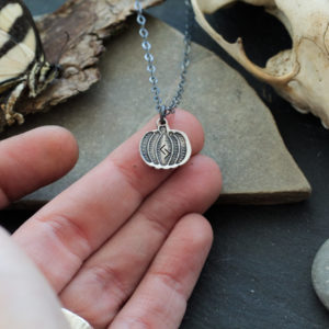 Pumpkin & Rune Charm Necklace - The Wicked Griffin