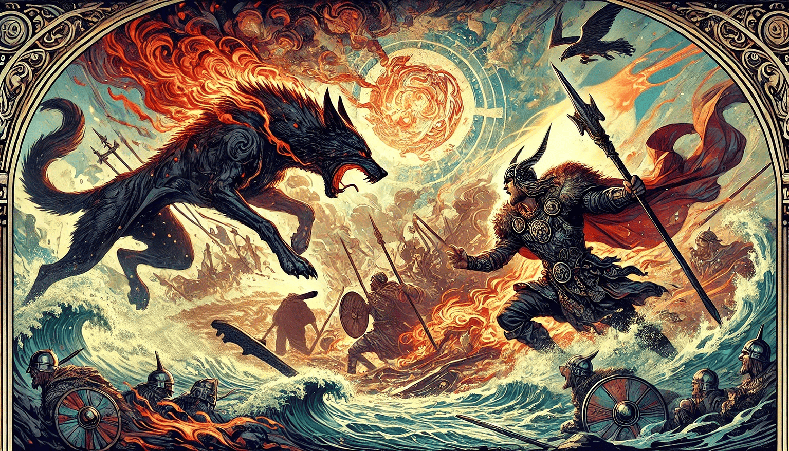 The Epic Battle of Odin and Fenrir: A Norse Mythology Showdown - The ...