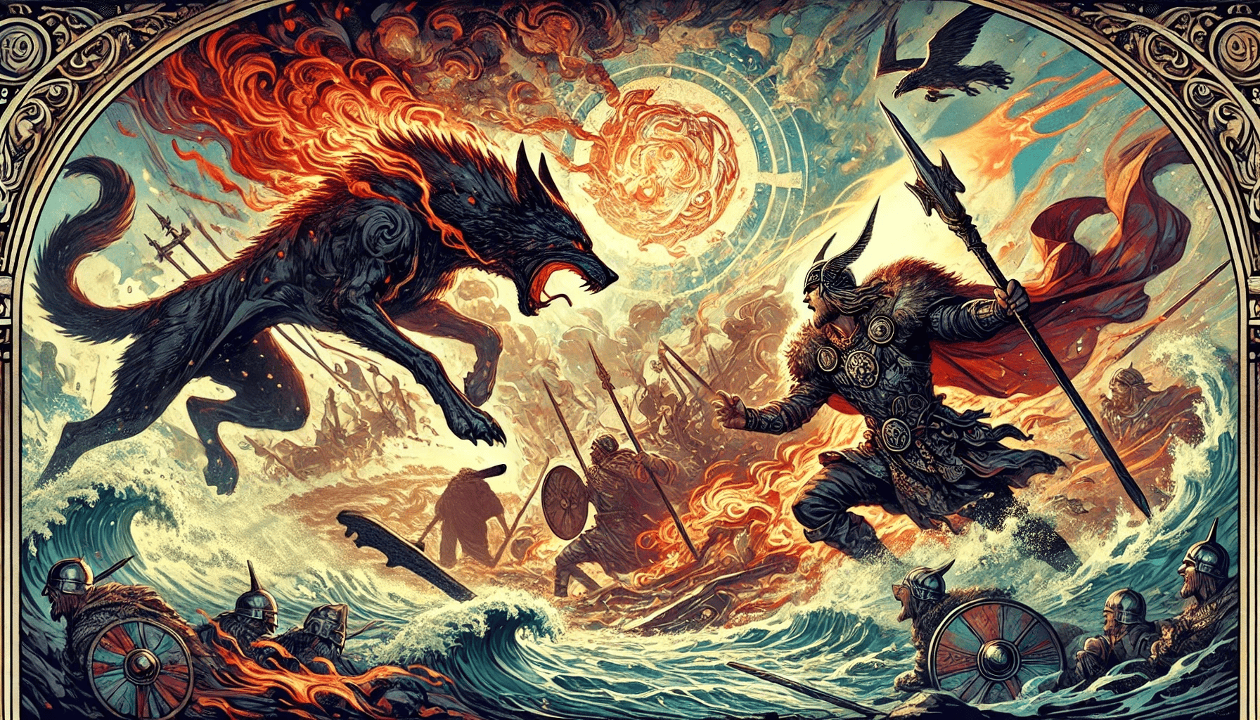 The Epic Battle of Odin and Fenrir: A Norse Mythology Showdown - The Wicked Griffin