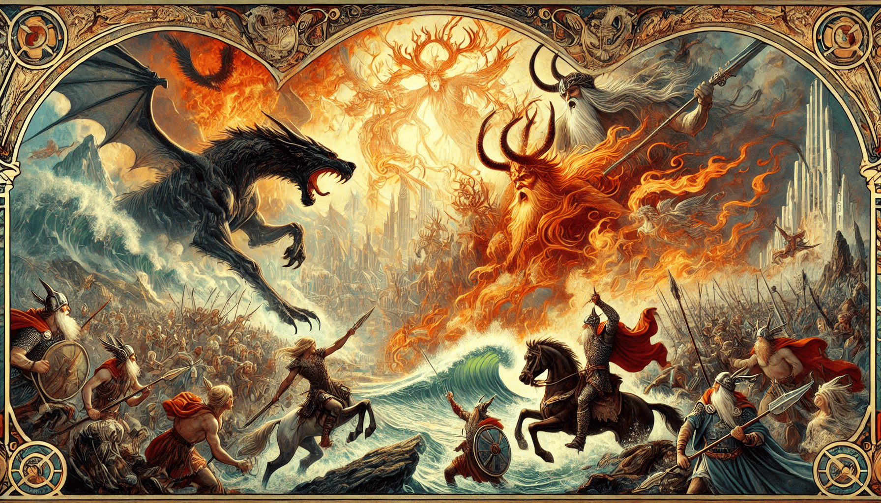 The Epic Battle of Odin and Fenrir: A Norse Mythology Showdown - The Wicked Griffin